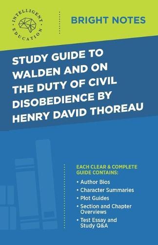 Study Guide to Walden and On the Duty of Civil Disobedience by Henry ...